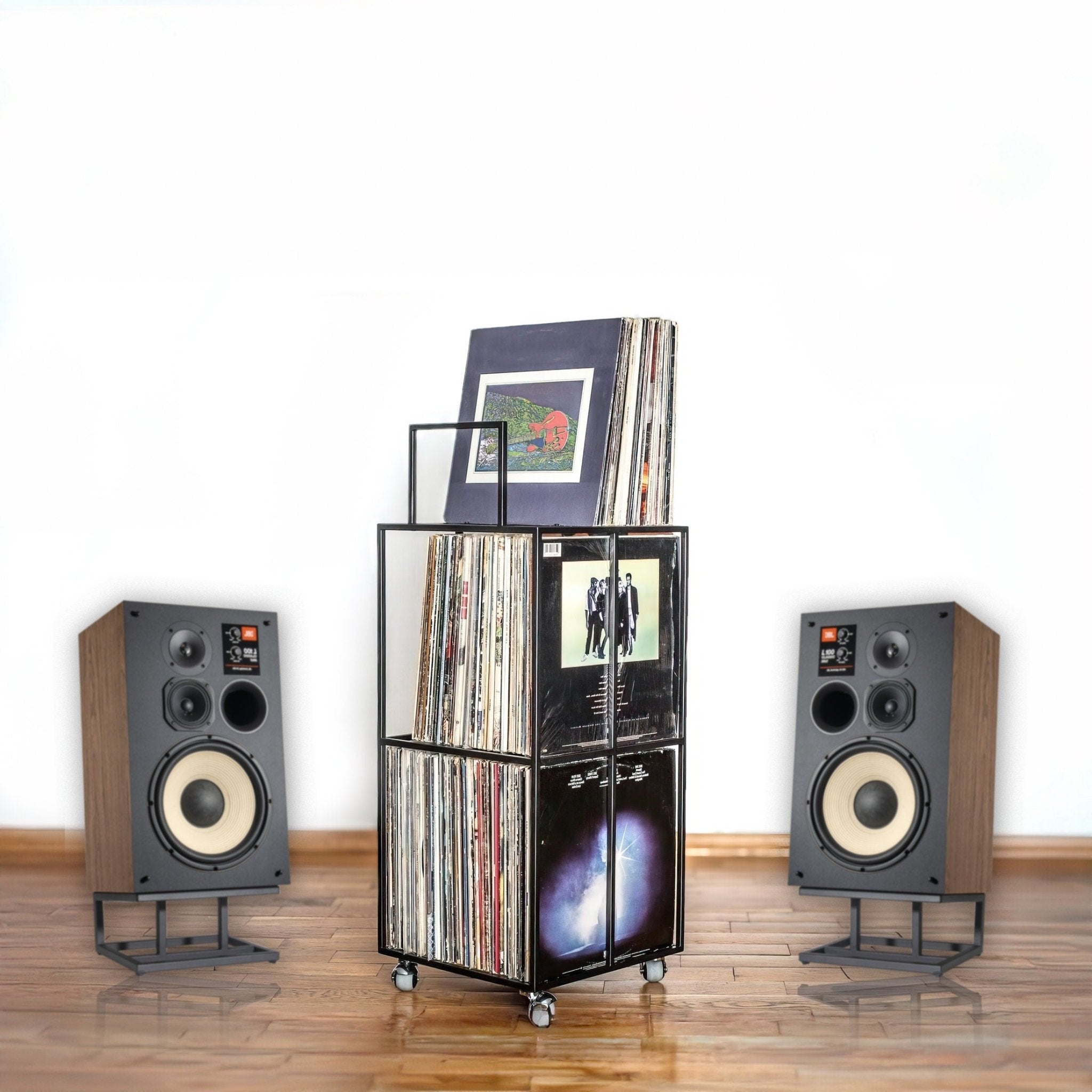 Vinyl Record Stand, Triple Deck Unit, Holds 180/360 LPs. – Atelier Article